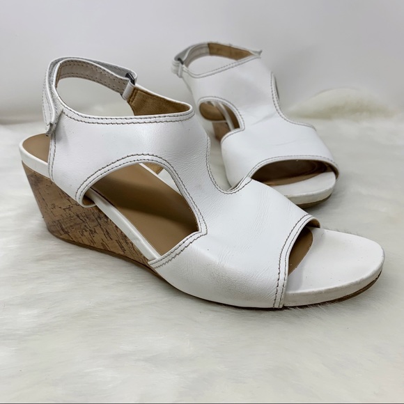 Naturalizer | Shoes | Naturalizer White Platform Sandals Cork Base ...